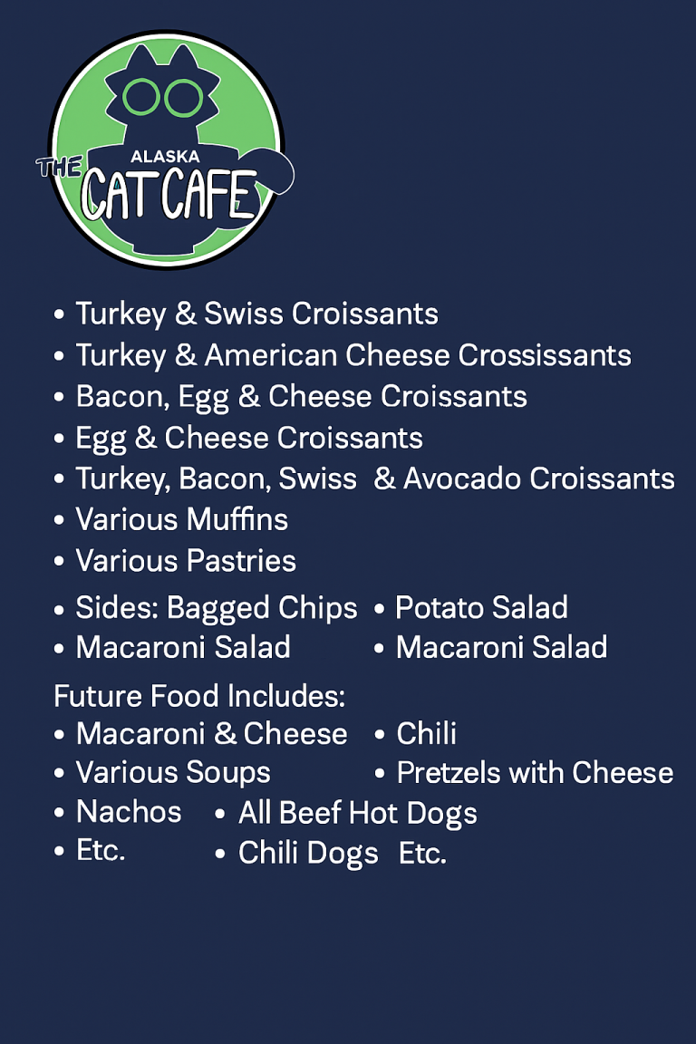 Cafe Menu – The Alaska Cat Cafe